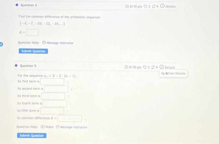 Solved Find the common difference of the arithmetic | Chegg.com