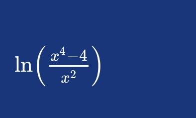 Solved ln(x2x4−4) | Chegg.com
