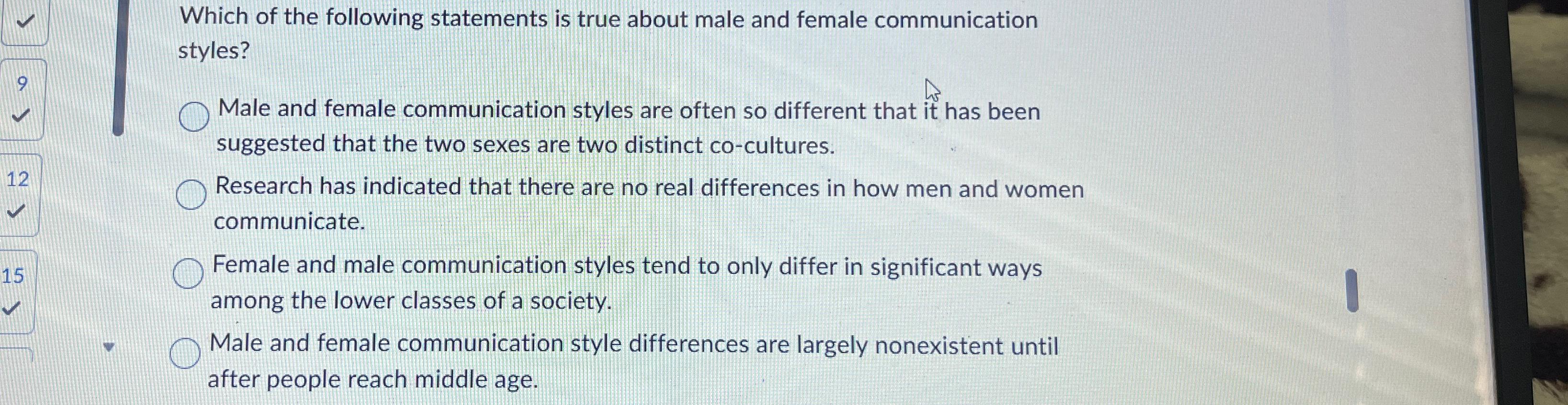 Solved Which of the following statements is true about male | Chegg.com