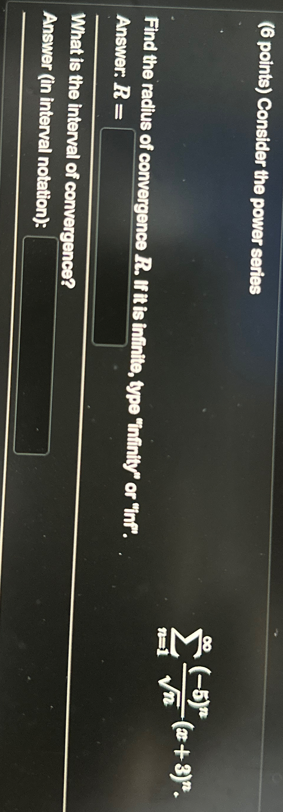 Solved (6 ﻿points) ﻿Consider the power | Chegg.com