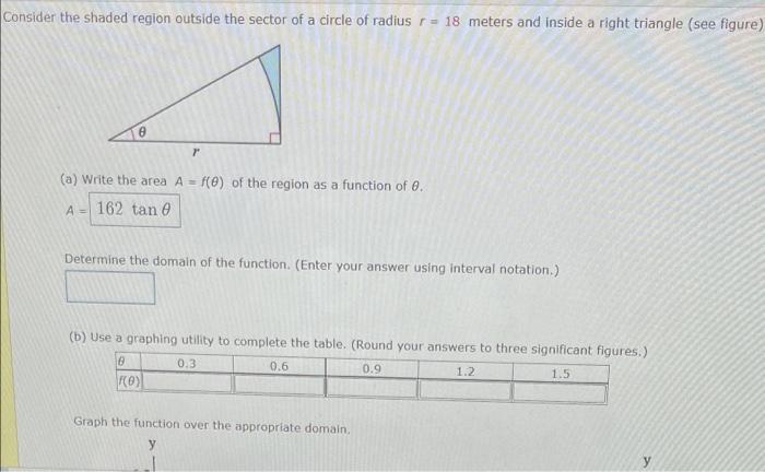 Solved Consider the shaded region outside the sector of a | Chegg.com
