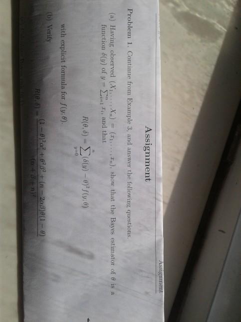 Assignment Assignment Problem 1. Continue from | Chegg.com