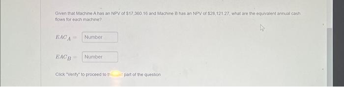 Solved Consider the following two machines a company can | Chegg.com