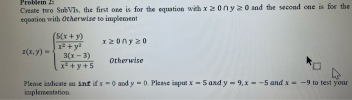 Solved Problem 2: Create two SubVis, the first one is for | Chegg.com