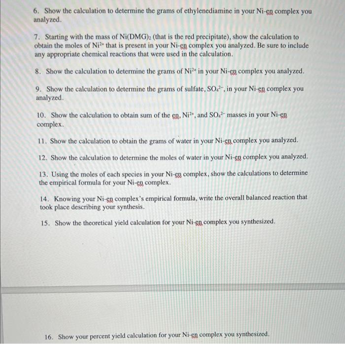 I need help with the calculations questions step by | Chegg.com