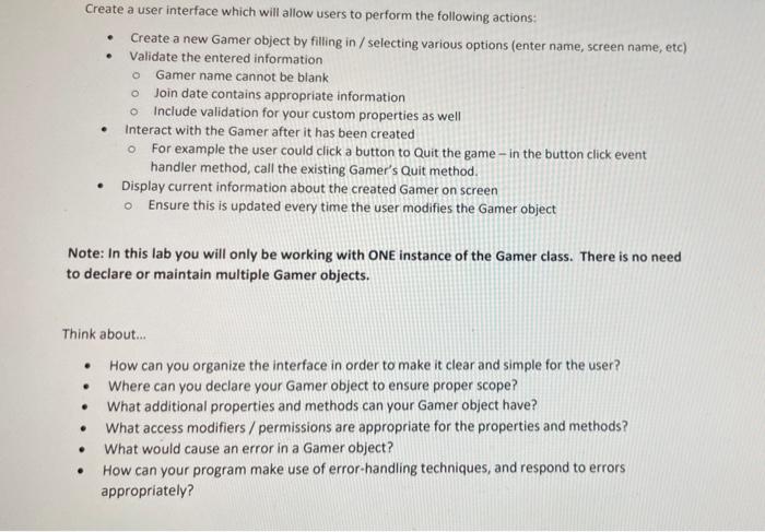 PROG 1124 Lab 5 Fall 2021 Classes and Error Handling | Chegg.com