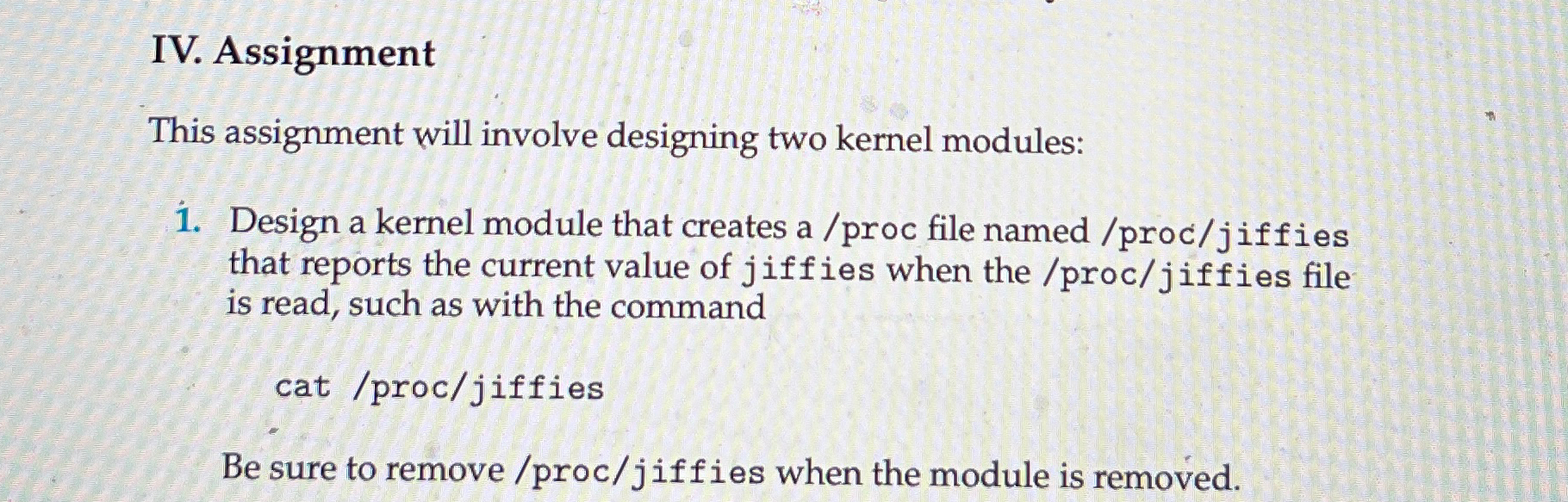 Solved IV. ﻿AssignmentThis assignment will involve designing | Chegg.com