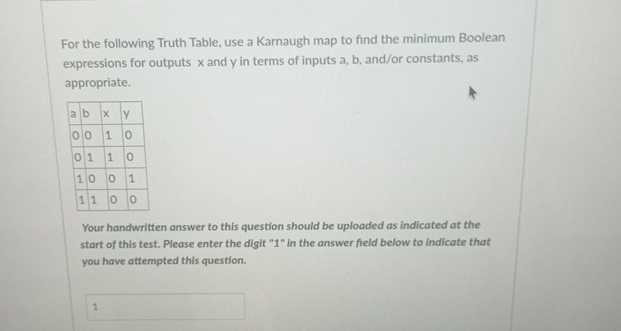 Solved For the following Truth Table, use a Karnaugh map to | Chegg.com