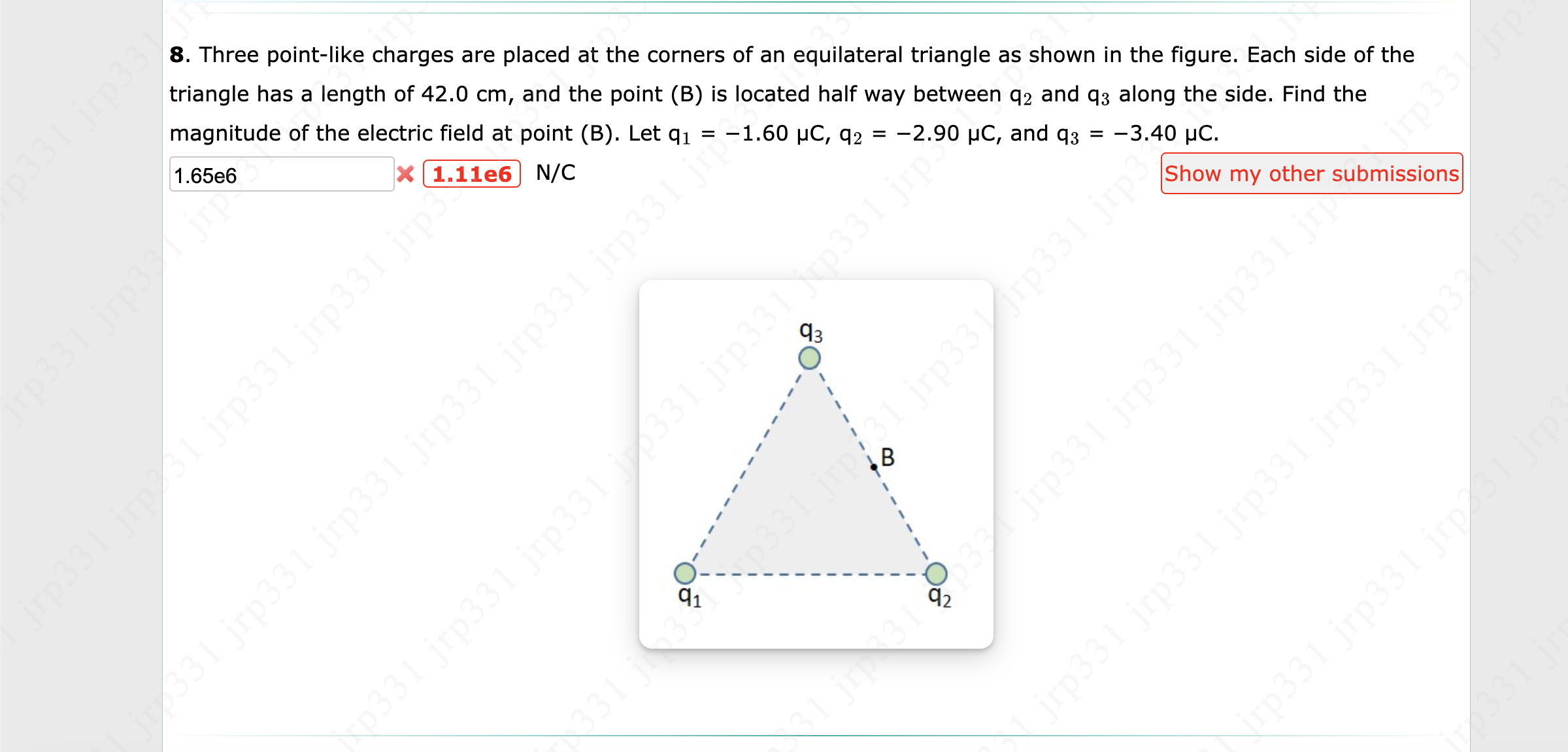 Solved Three point-like charges are placed at the corners of | Chegg.com