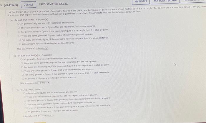 Solved the answer that texpresces the statemen (a) Ix wath | Chegg.com