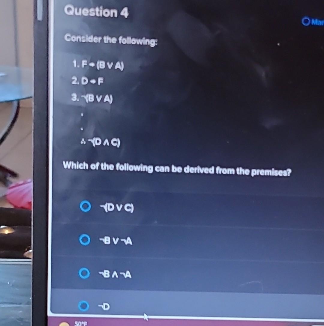 Solved Question 4 Consider the following: 1.F P(B∪A) 2. D⊕F | Chegg.com