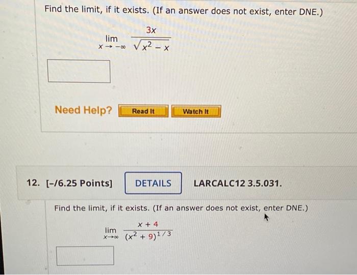 [solved] Find The Limit Find The Limit If It Exists