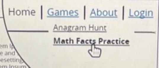 Solved Home | Games | About | Login Anagram Hunt Math Facts | Chegg.com