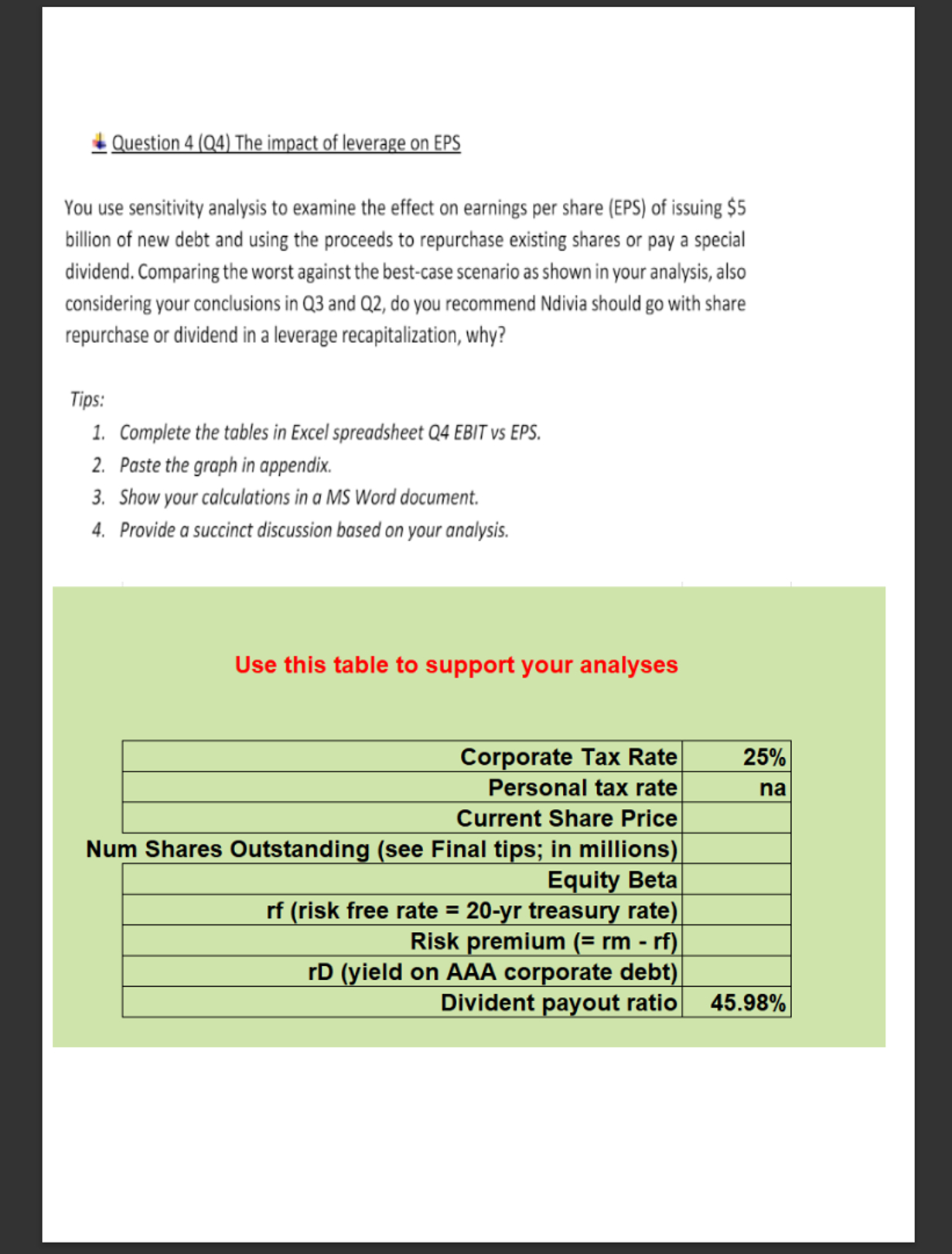 Hello just need help completing the tables, the | Chegg.com