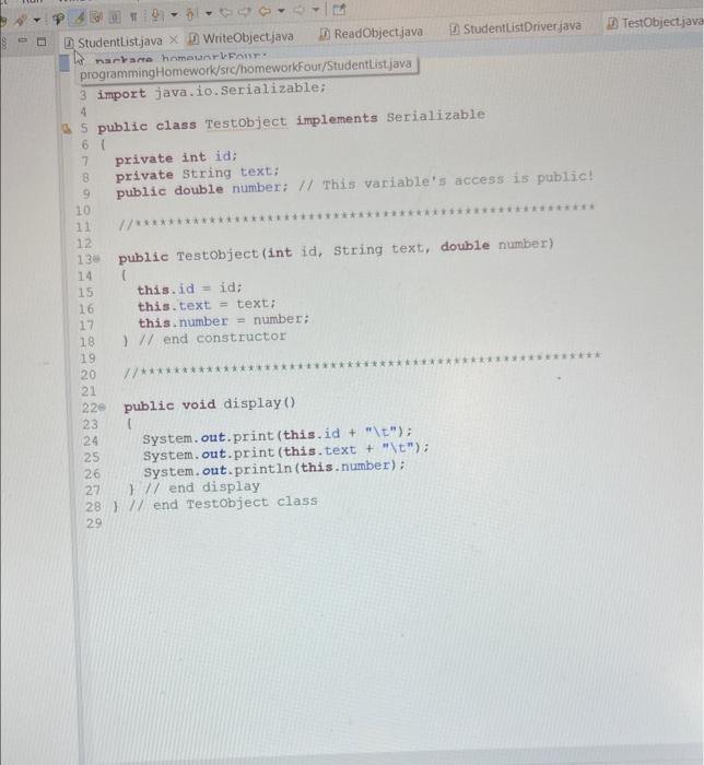 Solved - Modify the code in Chapter 15's StudentList class | Chegg.com