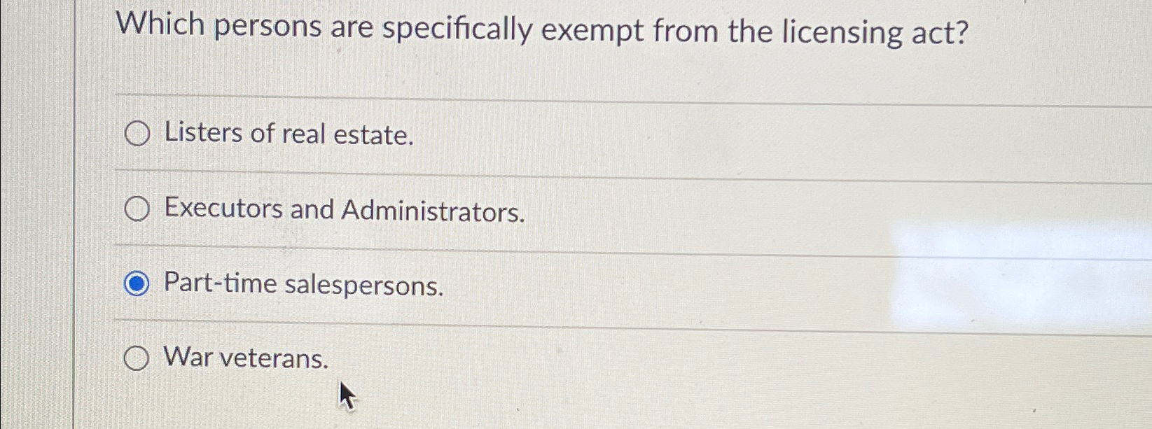 Solved Which persons are specifically exempt from the | Chegg.com