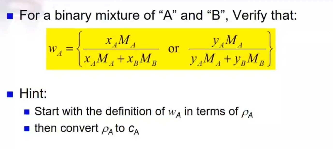 Solved For a binary mixture of "A" ﻿and "B", ﻿Verify | Chegg.com
