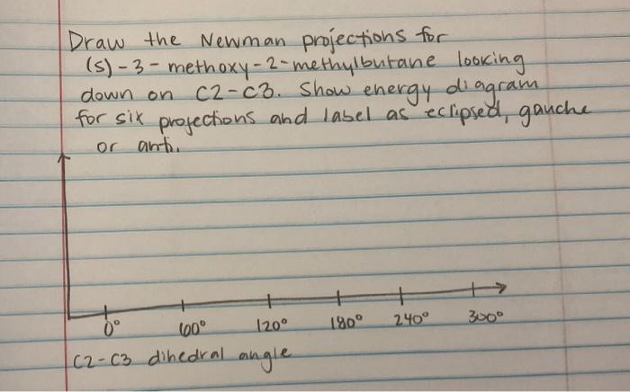 Solved Draw the Newman projections for | Chegg.com