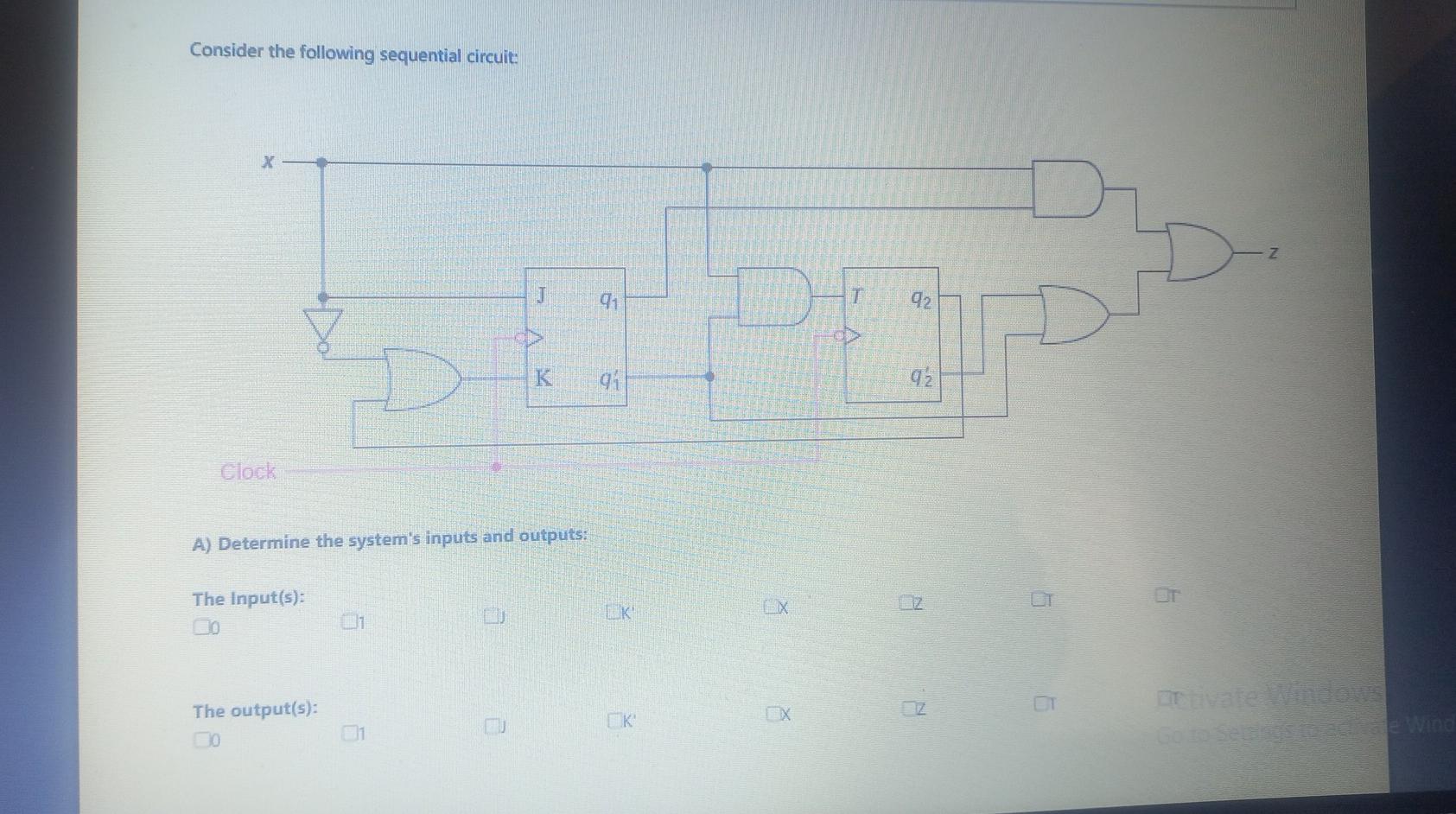Solved Consider the following sequential circuit:B) | Chegg.com