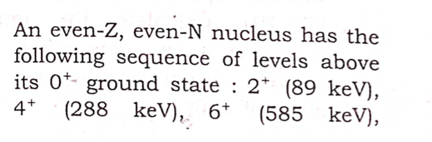 Solved An even- Z, ﻿even- N ﻿nucleus has the following | Chegg.com