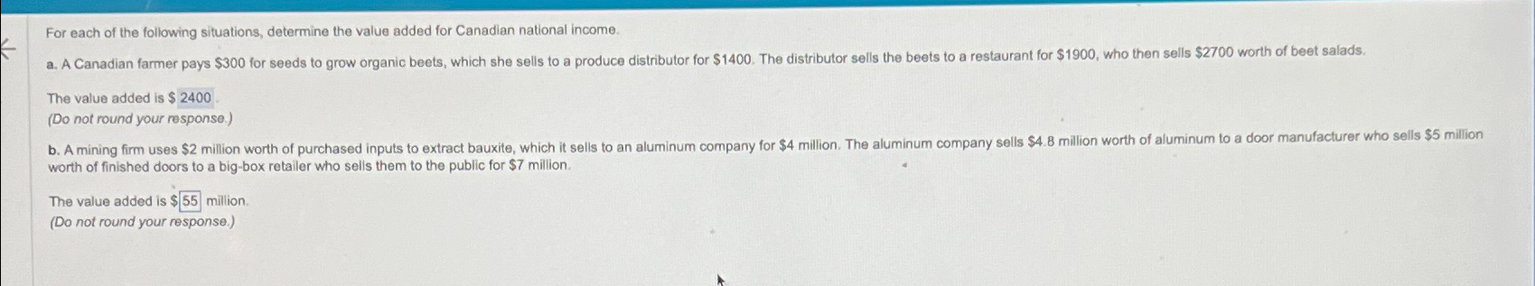Solved For each of the following situations, determine the | Chegg.com