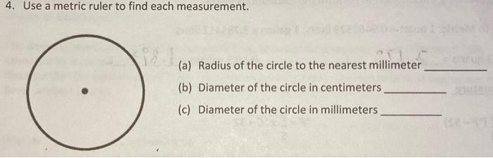 Solved 4. Use a metric ruler to find each measurement. (a) | Chegg.com