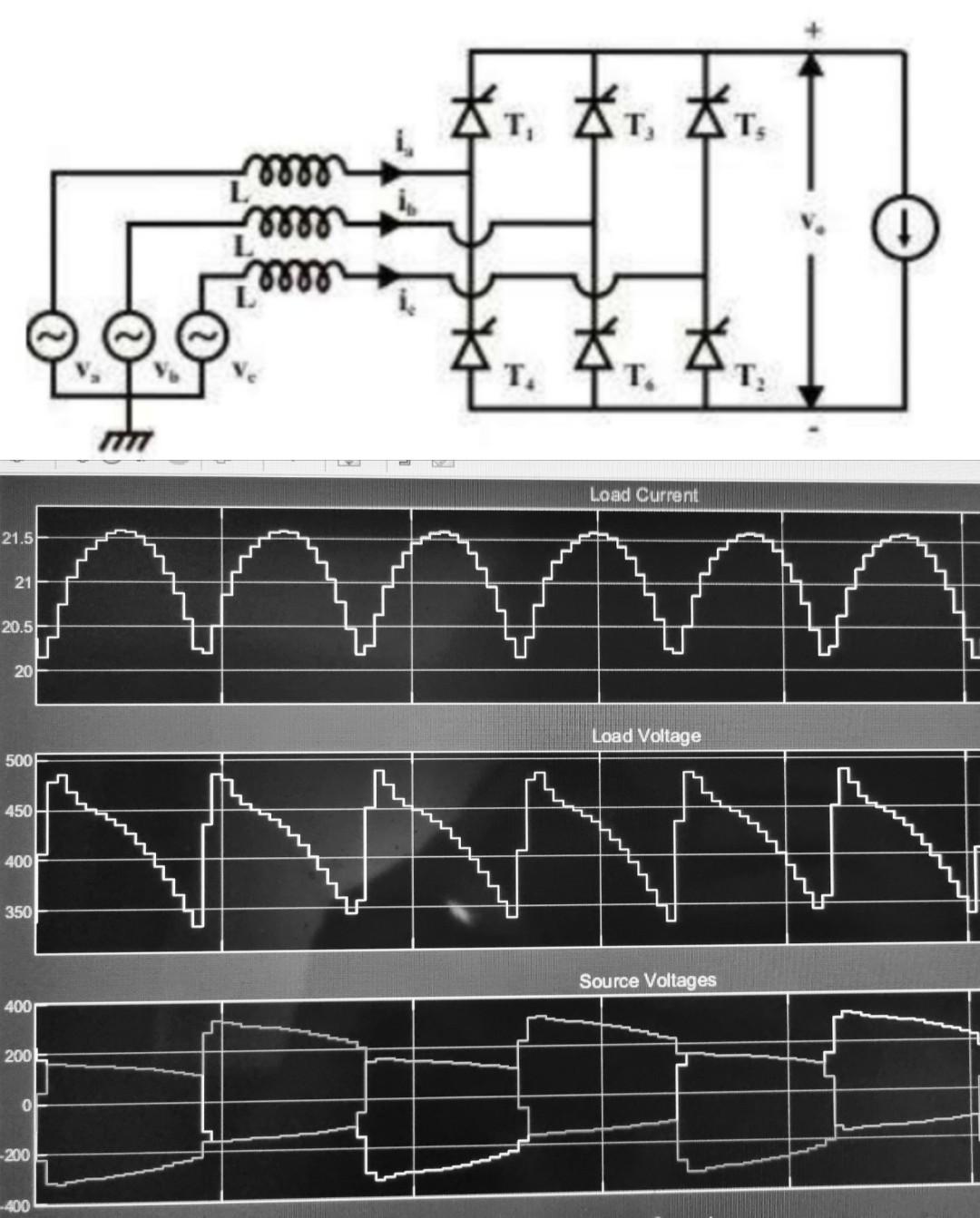 Solved 3-phase controlled rectifier with source inductance | Chegg.com