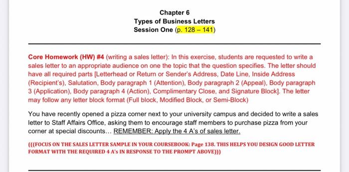 Solved Chapter 6 Types of Business Letters Session One (p. | Chegg.com