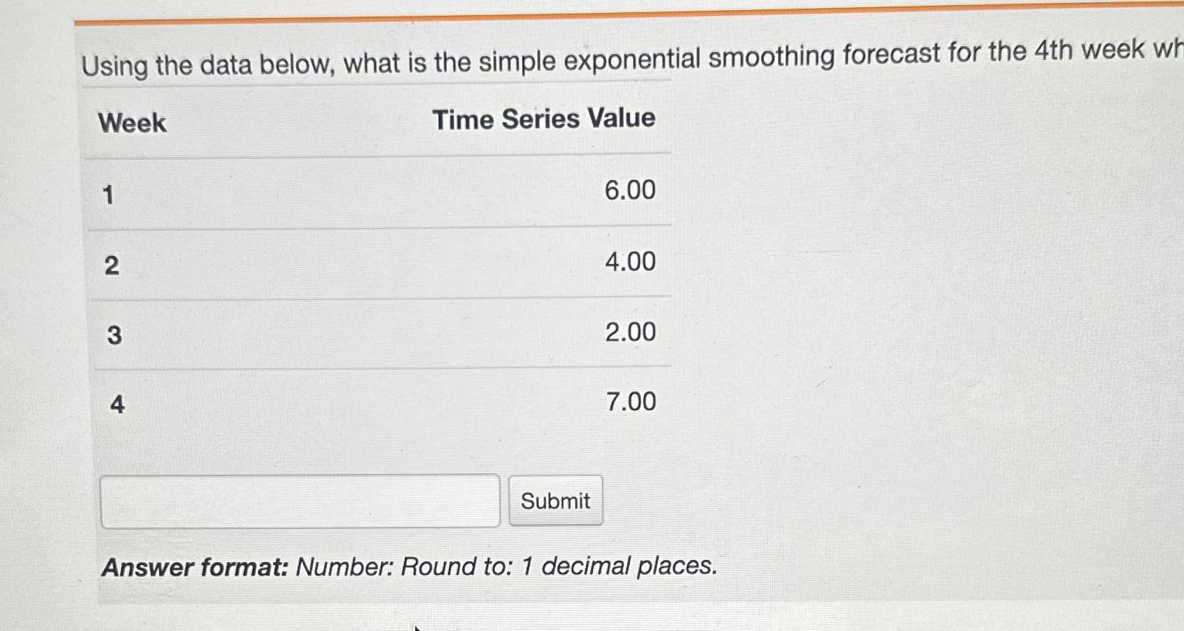 Solved Using the data below, what is the simple exponential | Chegg.com