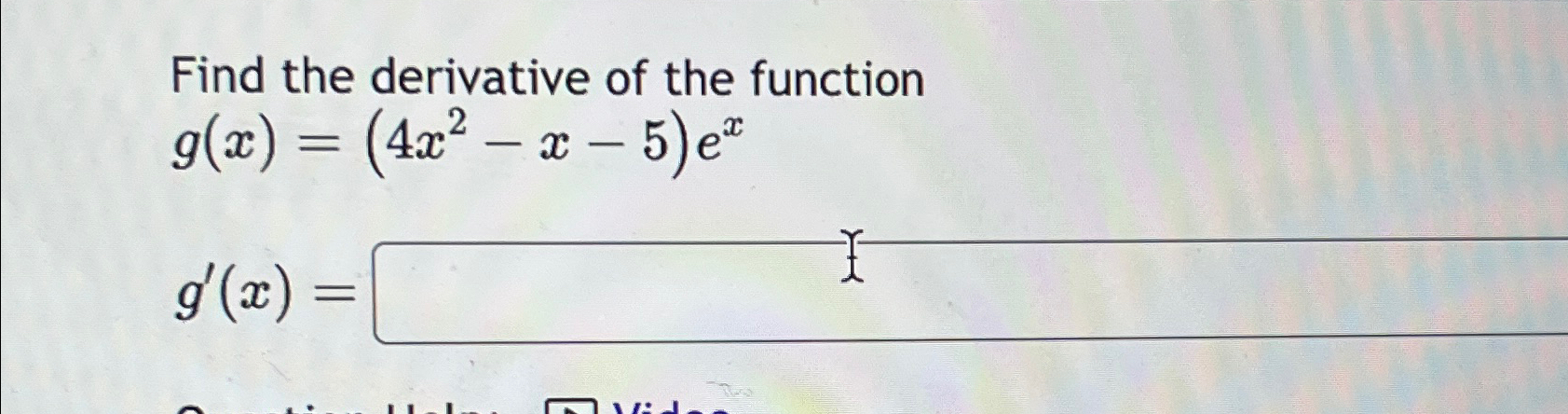 Solved Find the derivative of the | Chegg.com