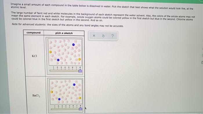 Solved Imagine A Small Amount Of Each Compound In The Table