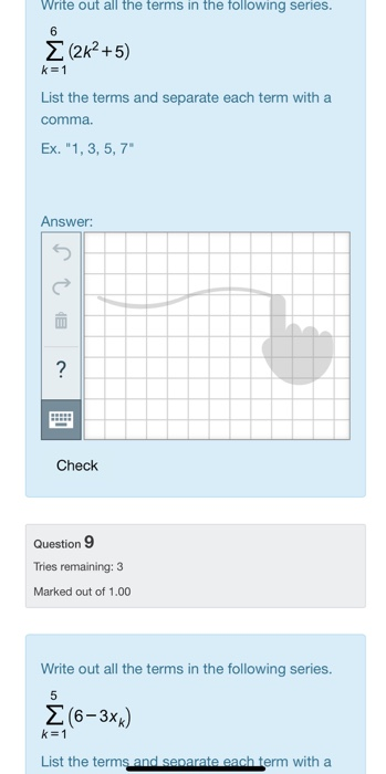 Solved Using Series Properties and Rules to evaluate the | Chegg.com