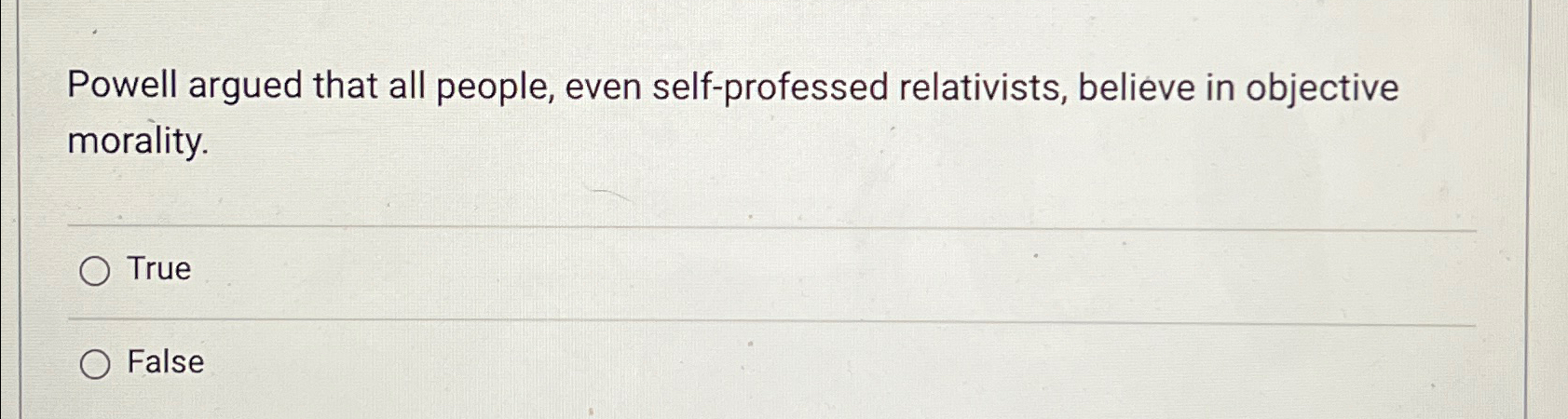 Solved Powell argued that all people, even self-professed | Chegg.com