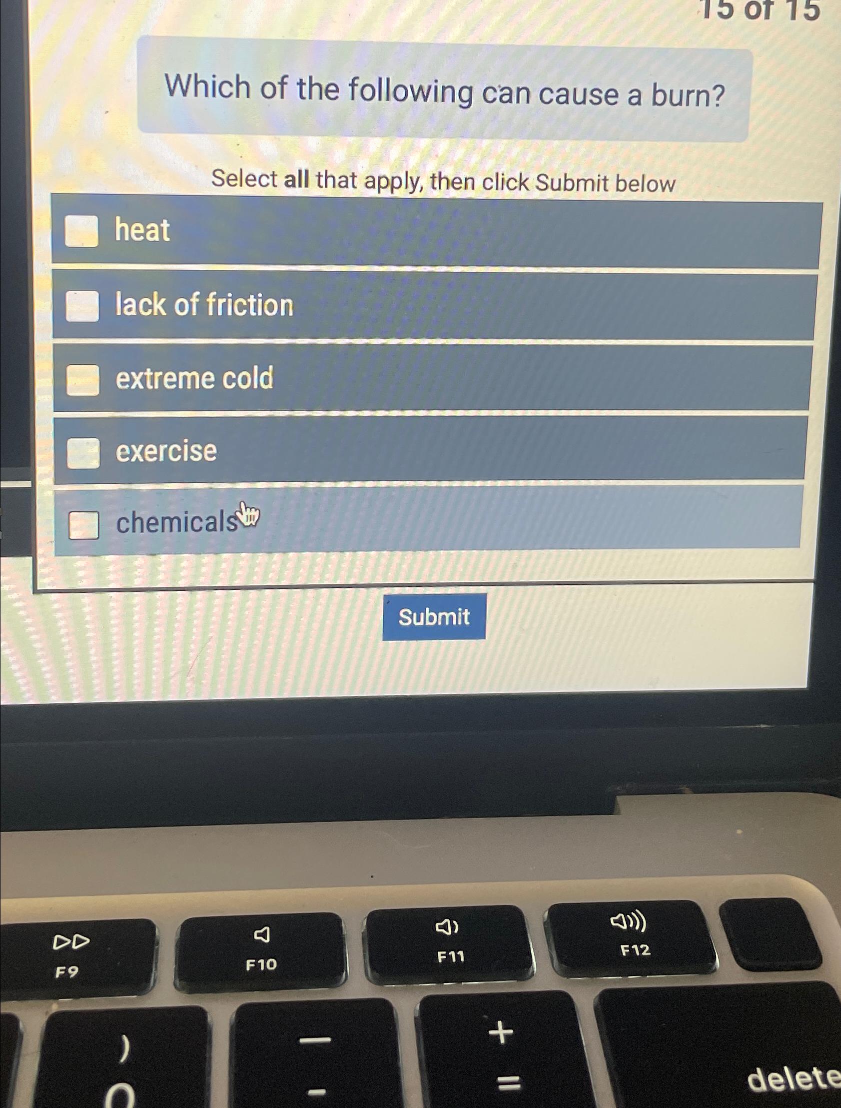 Solved Which of the following can cause a burn?Select all | Chegg.com