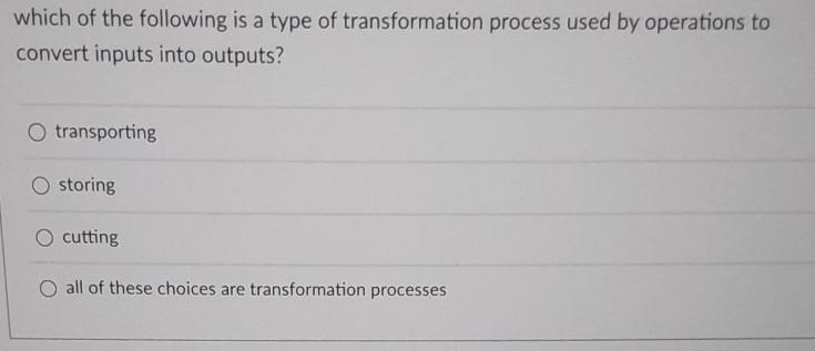 Solved which of the following is a type of transformation | Chegg.com