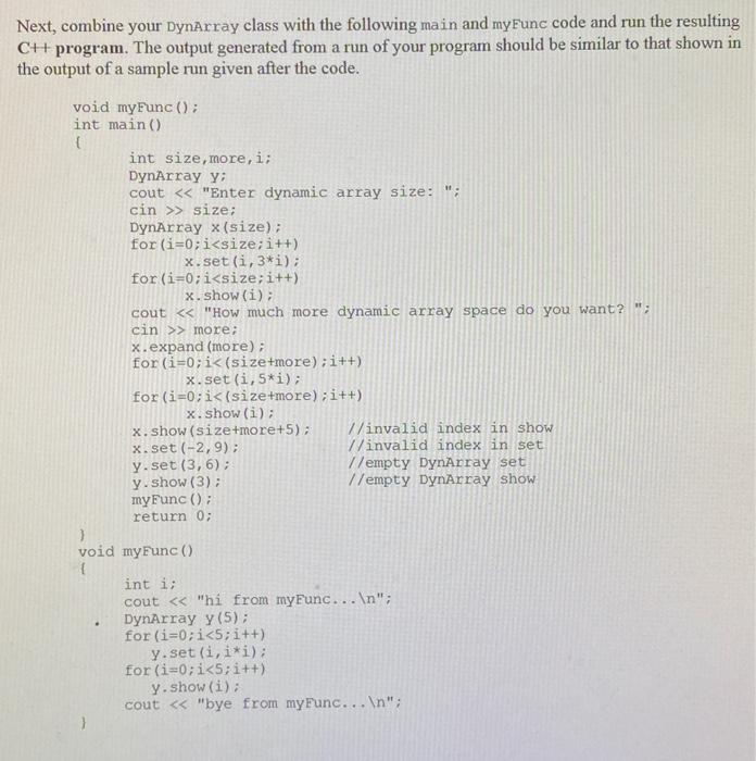 Solved 6. The following C++ main driver, along with function | Chegg.com