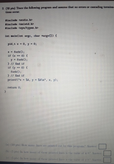 Solved Thace the following program and assume that no errors | Chegg.com
