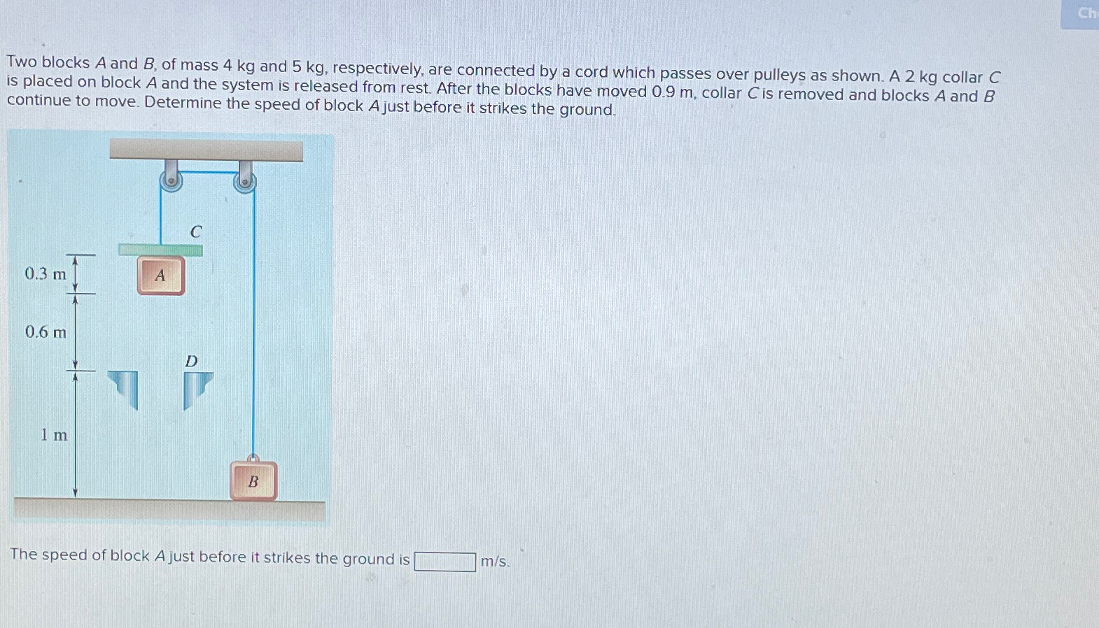 Solved Two blocks A and B, ﻿of mass 4kg ﻿and 5kg, | Chegg.com