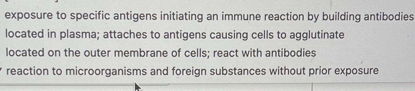 Solved exposure to specific antigens initiating an immune | Chegg.com