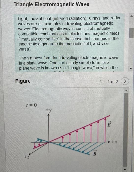 Solved Triangle Electromagnetic Wave Light, radiant heat | Chegg.com
