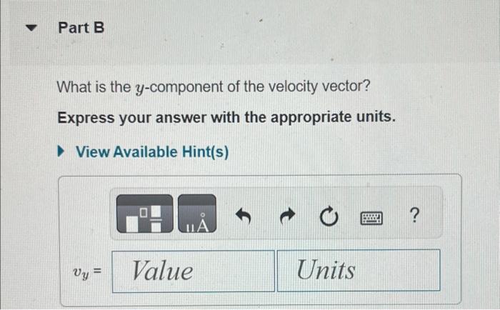 Solved A velocity vector is shown in (Figure 1). Figure 1 of | Chegg.com