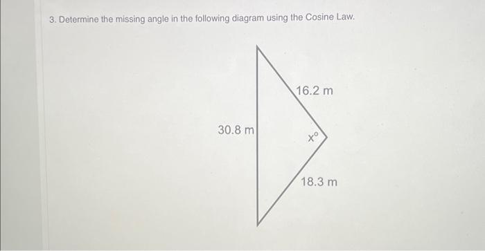 Solved 2. Determine the missing length in the following | Chegg.com