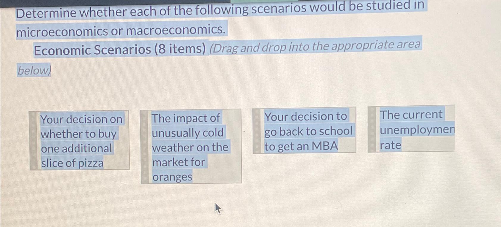 Solved Determine whether each of the following scenarios | Chegg.com