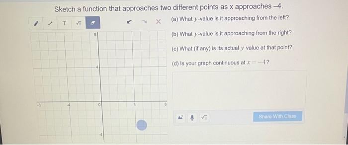 Sketch a function that approaches two different | Chegg.com