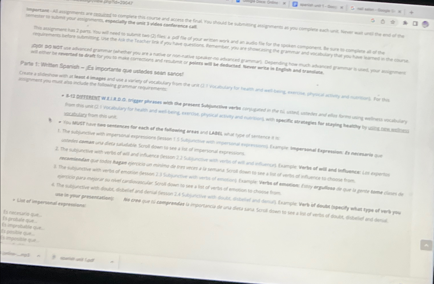 Important-All assignments are gequired to complete | Chegg.com