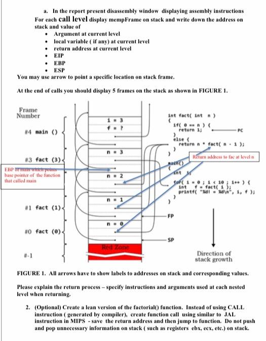 Solved Create And Explain Stack Frames For The Recursive 0025