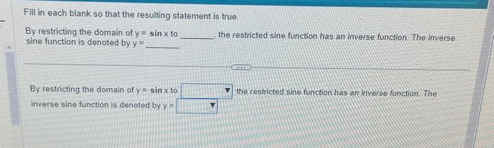 Solved Fill in each blank so that the resulting statement is | Chegg.com
