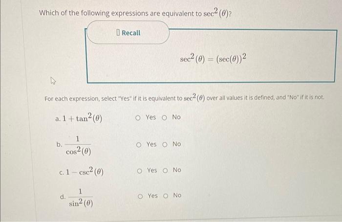 Solved Which of the following expressions are equivalent to | Chegg.com