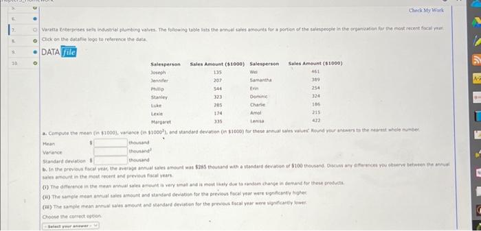 Solved 5. 6. 7. 8. 9. 10. S O Varatta Enterprises sells | Chegg.com