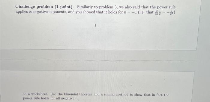 Solved Challenge problem ( 1 point). Similarly to problem 3 | Chegg.com
